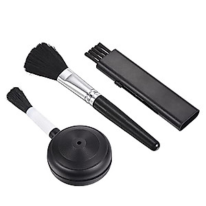 PATIKIL Keyboard Cleaning Brush, 3 Pack Double Head Telescopic Type Window Groove Cleaning Brush, for Laptop Computer Keyboard Window Black