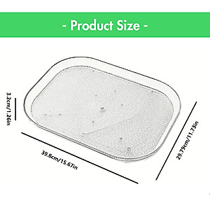 Lazy Susan Turntable Organizer for Refrigerator - 15.7'' Clear Square Fridge Organizer Storage 360°Rotate Lazy Susan Spice Storage for Kitchen, Table, Pantry, Cabinet, Countertop