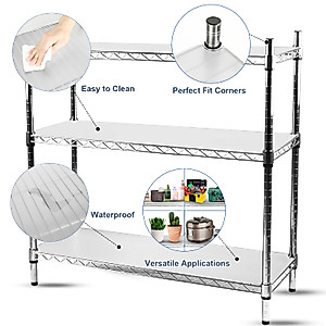 Wire Shelf Liner - Shelf Liners for Wire Shelving - Shelf Liner for Wire Shelves - Set of 4-14 X 36 Inch Black