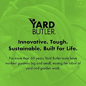 Yard Butler Handy Reel Silver Vein - Compact & Easy-to-Use Garden Hose Reel - Portable Design with Mounting Option - Make Watering Your Plants, Flowers & Lawn Easy