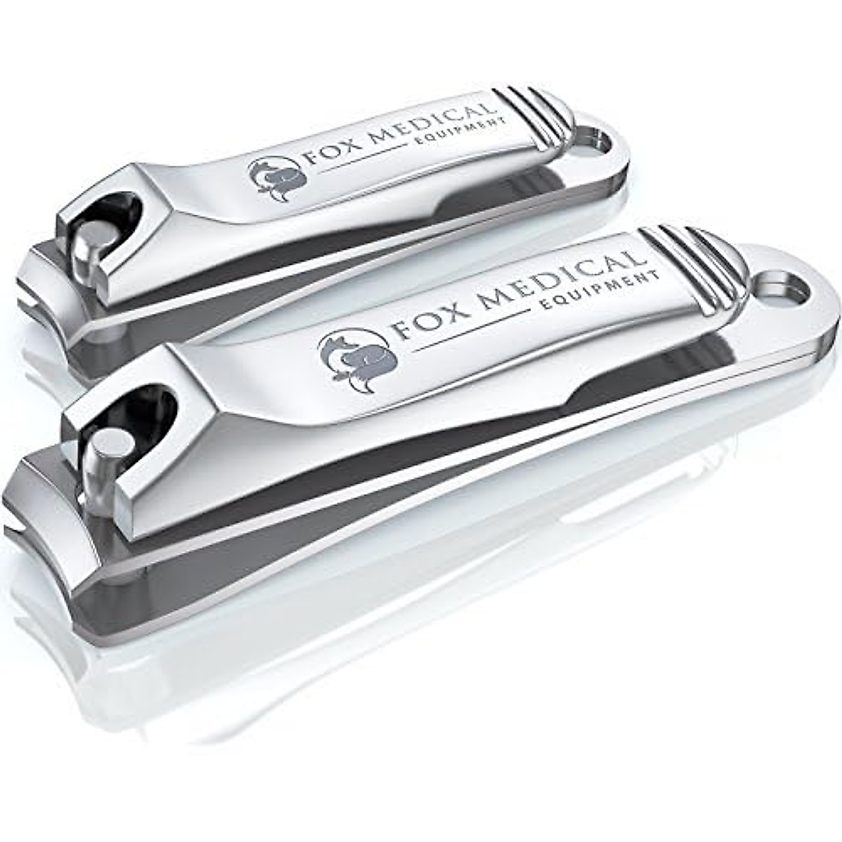 Fox Medical Equipment Professional Nail Clippers - Toenail Clipper for Thick Toenails - Stainless Steel Fingernail Clipper Toe Nail Clipper Set for Men Women Seniors - Best Travel Finger Nail Clip