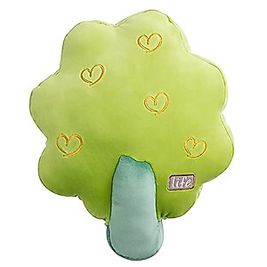 YONLIT Cuddly Tree Stuffed Plant Big Soft Plush Succulent Toy Huggable Throw Pillow Cushion with Luxuriant Branches and Leaves Gifts for Kids Nursery Room Décor 16 Inches (Green)