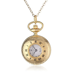 Charles-Hubert, Paris Women's 6764 Gold-Plated Quartz Pendant Watch