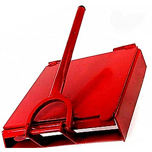 Made in Mexico Red Manual Flower/Corn All Metal Tortilla Maker Press 12x12 inch Square