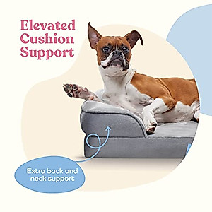 Orthopedic Sofa Dog Bed - Ultra Comfortable Dog Beds for Medium Dogs - Breathable & Waterproof Pet Bed- Egg Foam Sofa Bed with Extra Head and Neck Support - Removable Washable Cover & Nonslip Bottom