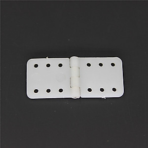 Hobbypark 11x25.5 mm 0.43" x1.0'' Small Pinned Nylon Hinge RC Airplane Plane Parts Replacement (Pack of 20)