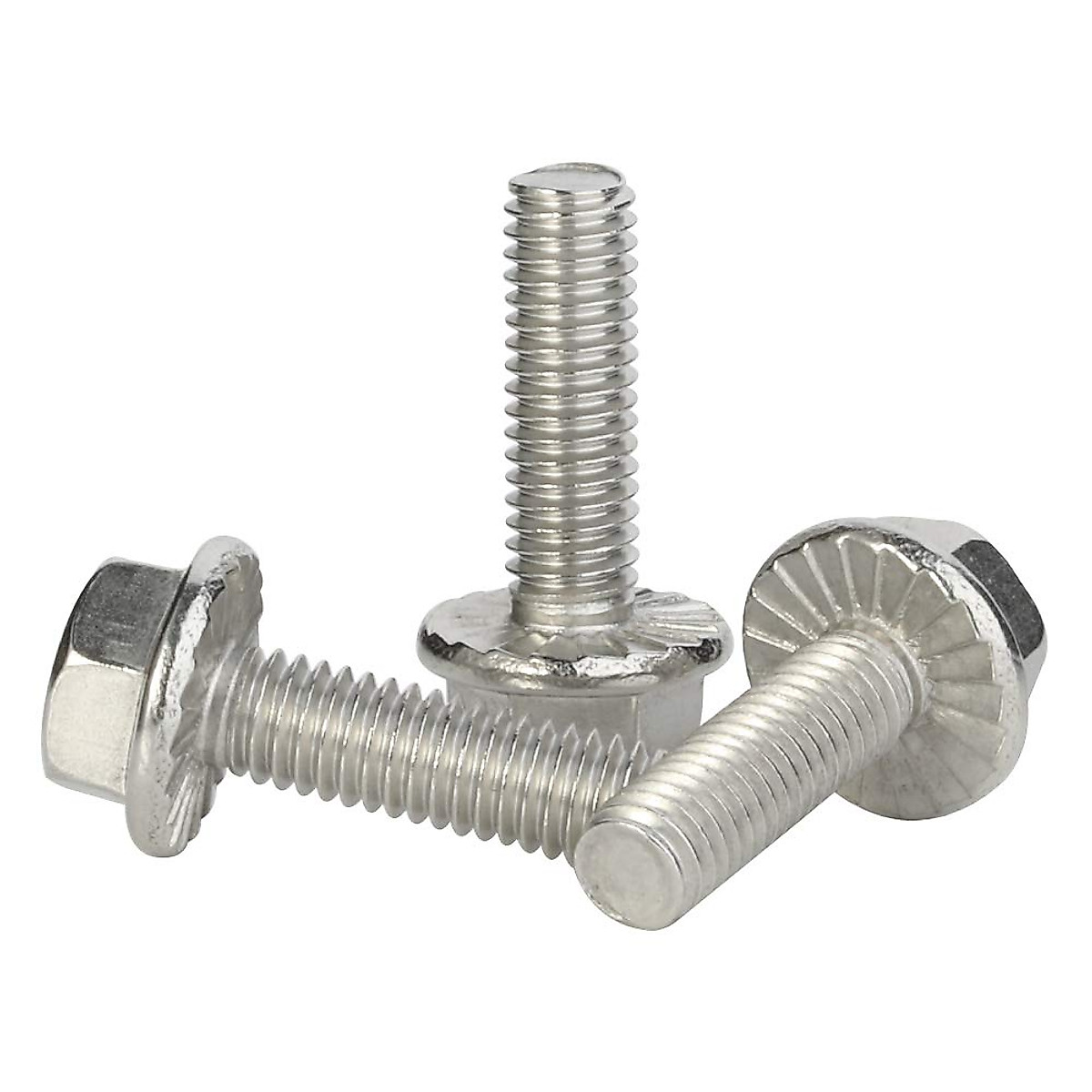 M8 x 20mm Flanged Hex Head Bolts Flange Hexagon Screws, Stainless Steel 304, DIN 6921, 20 PCS