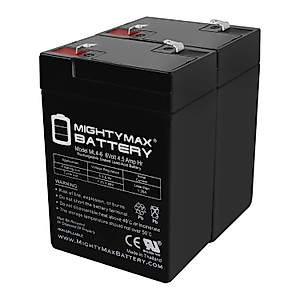Mighty Max Battery ML4-6 - 6V 4.5AH Battery Replaces DG6-5, CFM6V4.6, ELB-06042, GP645, LCR6V4P, PE6V4F - 2 Pack