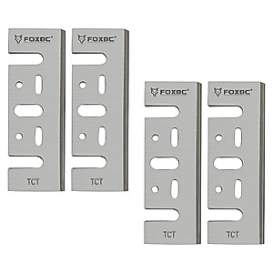 FOXBC 3-1/4 Inch Tungsten‑Carbide Planer Blades Replacement for Makita, DeWalt, Bosch, Ryobi and Most Hand-Held Planer - 2 Sets