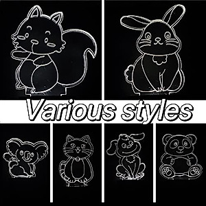 LINGYING Outdoor Solar Lights, 6 Pack Color Changing Solar Garden Lights, Waterproof 3D Animal Solar Outdoor Lights for Garden Yard Lawn Landscape Walkway,Glowing Dog,cat,Squirrel,Panda,Rabbit...