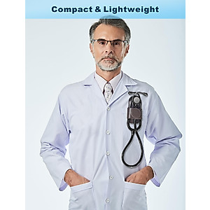 CaseLeather Stethoscope Holder, Genuine Top-Grain Leather | Strong & Durable | Magnetic Closure - Easy Access | for Doctors, Nurses, Adult, Dual Head (Brown)