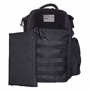 PKB Premium Dad Diaper Bag - Diaper Bag with Changing Station - Baby Diaper Bag for Men - Baby Essentials Waterproof Backpack - Diaper Bag with Insulated Pockets - With Luggage & Stroller Straps
