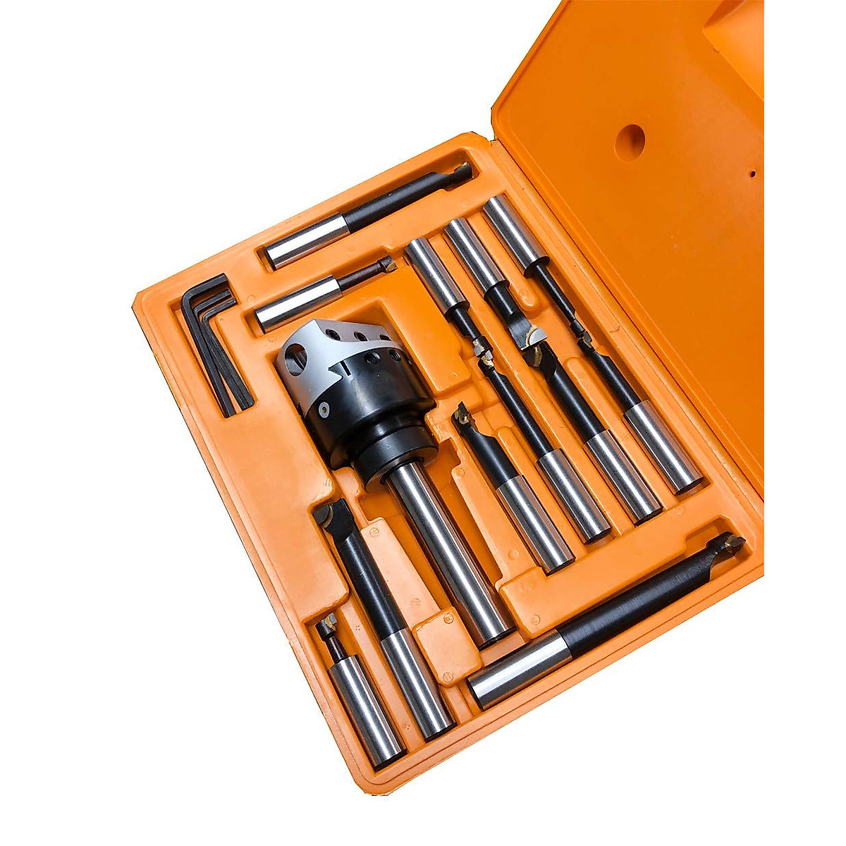 1'' Shank Carbide Tipped 3'' Boring Head Set 12 Pc 3/4'' Boring Bar Set