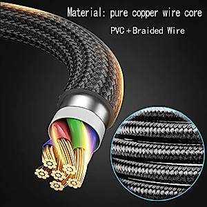 FAAEAL QC35 Cable Aux Cord Replacement for Bose 700 QuietComfort QC45 QC35II QC25 Noise Cancelling Headphones, JBL E45BT E55BT E65BTNC Earphone,2.5mm to 3.5mm Extension Aux Cord(4.9ft)