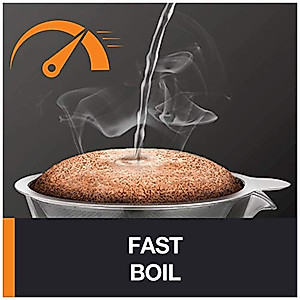 Krups, Electric Kettle, Cool Touch Stainless Steel Interior 1.5 Liter 1500 Watts Fast Boiling, one cup in 80 seconds, Double Wall, Fast Boiling, Auto Off, Keep Warm, Cordless Black