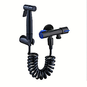FES Handheld Bidet Sprayer for Toilet, 304 Stainless Steel Adjustable Pressure Control Bidet Faucet Diaper Sprayer Set with Hose Attachment Easy Install for Kitchen and Toilet Cleaning