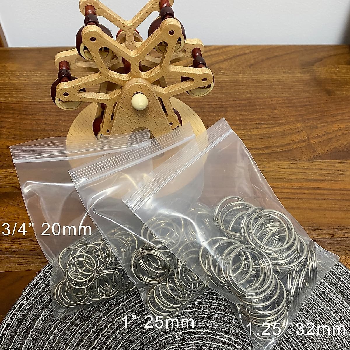 Key Ring/Key Chain, 50 Pack 3/4 inches 20mm Split Round Metal Silver Keyring for Home/Car/Outdoor/Arts/Lanyards/CraftsKeys Organization