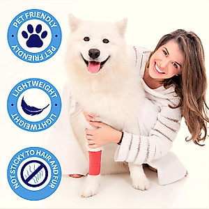 Self Adhesive Bandage Wrap - Cohesive Bandage - Vet Wrap - 2 Inch x 15 Feets / 12 Pack - Medical, First Aid Bandage, Athletic Tape for Sports, Injury, Treatment, Recovery, Dog Bandages for Wounds