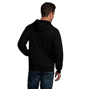 Fruit of the Loom Men's Eversoft Fleece Sweatshirts & Hoodies, Full Zip-Black, XX-Large
