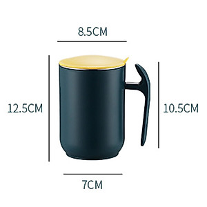 Stainless Steel Coffee Mug Cup with Handle and Lid, 550ml Double Wall Vacuum Insulated Tumbler Travel Coffee Cup for Home Cafe Office(Green)