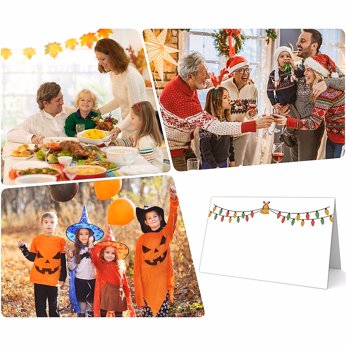 Christmas Party Seating Cards,Name Place Cards for Table Setting,Food Labels for Party Buffet,Place Cards for Weddings,Reserved Seating Signs,Tent Cards,Party Supplies,Set of 25 Seat Cards-Z5