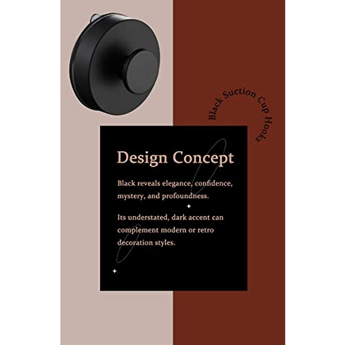 Towel Hooks (Black Matt) for Bathroom - Heavy Duty Shower Suction Hooks for Door Windows Tile Glass Kitchen Bathroom Hooks for Towel Loofah Utensils - 2 Packs Shower Towel Hook B: Black Matte