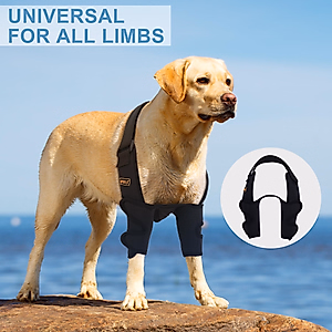 OPSELU Dog Elbow Protector,Adjustable Straps Dog Shoulder Brace,Lightweight Dog Front Leg Brace for Shoulder Dislocation, Pressure Sores,Elbow Injury and Loss of Stability from Arthritis(Both Legs,S)