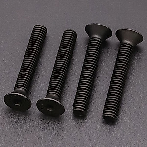 RoyceMart 5/16"-18 x 1-1/2 inch Flat Head Socket Cap Screws Grade 10.9 Alloy Steel, Black Oxide, Counterskunk Head, Full Thread, Pack of 10