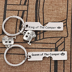 Kivosliviz Rv Camper Gifts Keychain for Men Women Cute Camping Stuff Best Rv Themed Camping Lovers Jewelry Camper Keyring Rv Keychain Camper Keychain