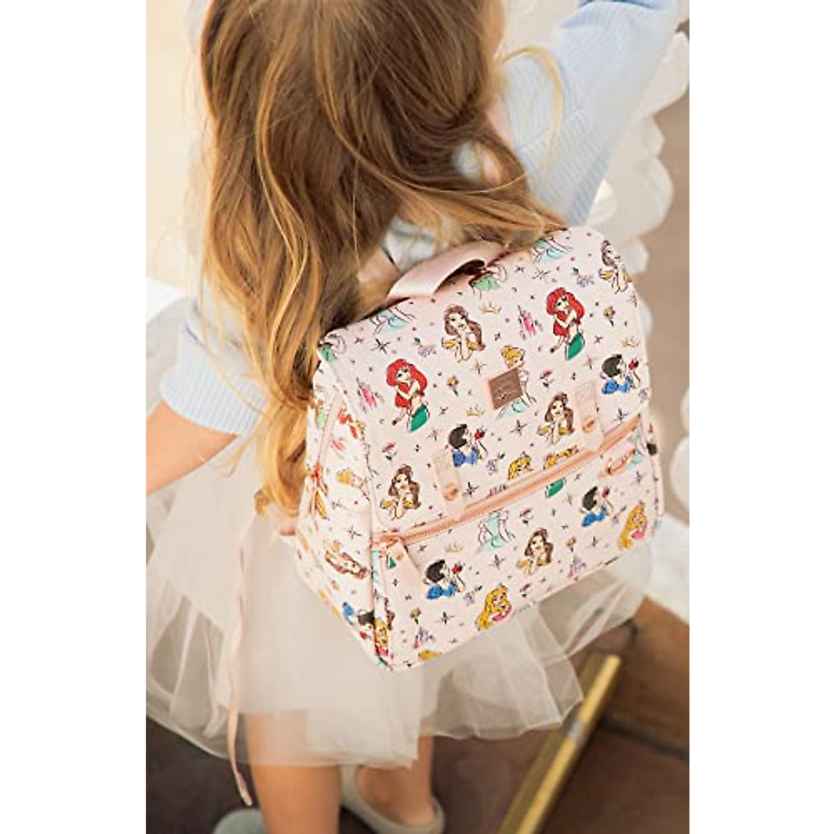 Petunia Pickle Bottom Meta Mini Backpack | Diaper Bag Backpack for Parents | Stylish Bag and Organizer | Comfortable, Spacious, and Sleek Backpack for On The Go Moms and Dads| Disney Princess