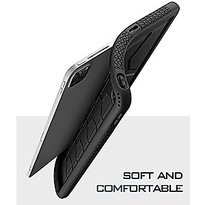 Poetic TurtleSkin Case Designed for for iPad Pro 12.9 6th Generation 2022 / 5th Gen 2021 / 4th Gen 2020 / 3rd Gen 2018, Rugged Shockproof Drop Protection Kids Friendly Silicone Cover Case, Black