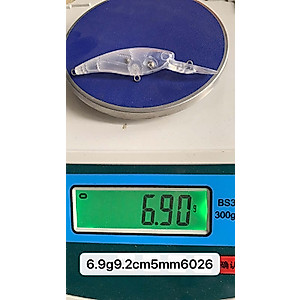 New 10PCS Unpainted Fishing Blanks Crankbait 9.2cm 6.9g topwater Artificial Bait Fishing Lures Blank Minnowbait Hard unpainted Artificial Bait Bodies DIY Fishing Tackle Spoons with Free Eye