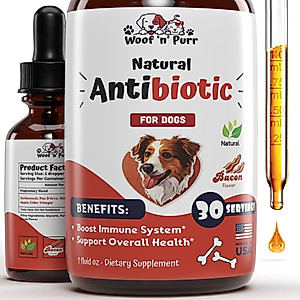 Natural Dog Antibiotics - Antibiotics for Dogs - Supports Immune Health, Itch Relief, Allergy Relief & More - Antibiotic for Dogs - Itch Relief for Dogs - Yeast Infection Treatment for Dogs - 1 oz