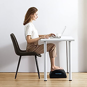 Foot Rest for Under Desk at Work, with 2 Optional Covers for Replacing, Double Layer Adjustable Foot Rest for Office, Home, Airplane, Travel, by HUANUO