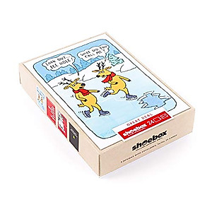 Hallmark Shoebox Funny Boxed Christmas Cards Assortment (4 Designs, 24 Christmas Cards with Envelopes),Assortment Box,1XPX1932