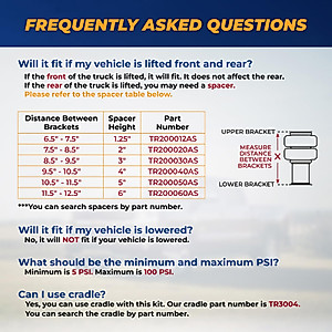 TORQUE Airbag Air Bag Suspension Kit for 2009-2014 Ford F150 2WD 4WD F-150 Rear Helper Bag Spring Towing 5000 lbs (Replaces Firestone Ride Rite 2525) (TR2525) 5,000 LBS