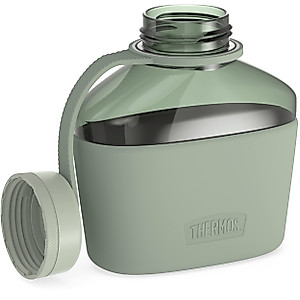 ALTA SERIES BY THERMOS Plastic Canteen Bottle 32 Ounce, Matcha Green