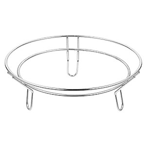 Mobestech Stainless Steel Pot Rack Desktop Tripod Heavy Duty Tripod Stainless Steel Saute Pan Wok Ring for Gas Stove Korean Pot Wok Ring for Electric Stove Stainless Steel Silver Pan Rack