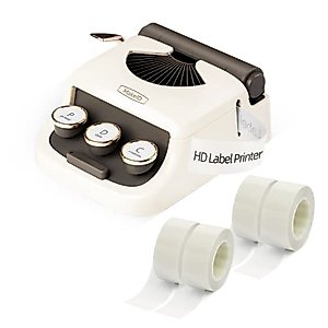 MakeID HD(300dpi) Label Maker Machine with 4 Rolls Tape, Bluetooth Multifunction Label Printer Available for Smartphone, Smart Sticker Maker with Multiple Templates for Office Home Organization