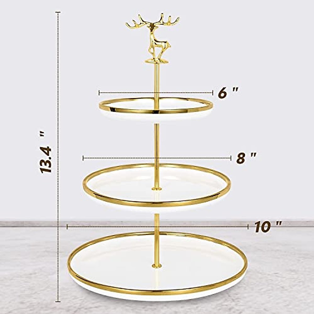 3 Tier Porcelain Cake Stand，Afternoon Tea Stand，3 Tier Cupcake Stand for Party，Dessert Table Display Set，Cupcake Stand for 24 Cupcakes，Tiered Tray Stand，Three Tier Dessert Stand