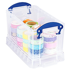 Really Useful Plastic Storage Box 2.1 Litre Clear (Pack of 4)