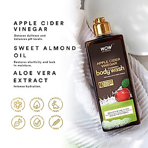 WOW Skin Science Apple Cider Vinegar Foaming Body Wash, Womens Body Wash, Mens Body Wash, Dry Skin Acne Body Wash Women Moisturizing, Shower Gel Body Wash For All Skin Types (250ml)