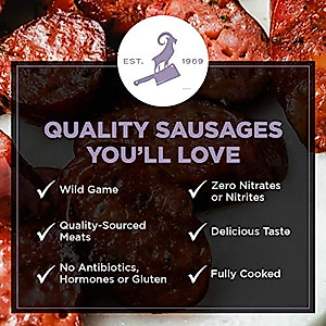 CharcutNuvo: Wild Game Bison Wieners - 10oz, 5 Pack - Fully Cooked and Smoked, Uncured Sausage Links - Paleo and Grass-Fed - No Antibiotics, Hormones, Gluten, Dairy or Sugar - No Nitrites or Nitrates