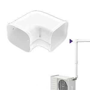 Cestluck 3'' Width Flat Elbow, Mini-Split Line Set Cover Accessories for Mini Split AC & Central AC