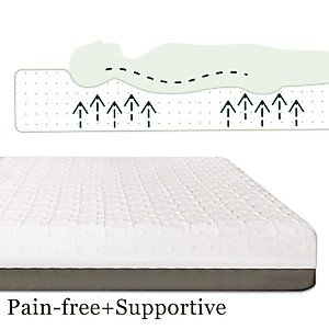 TMEOSK King Size Mattress, 10 Inch Gel Memory Foam Mattress with Cooling Gel Infused, Fit Ergonomics, Comfy Sleeper, Flex Support for Cool Sleep, Pressure Relief,Balance Support,White (10" King)