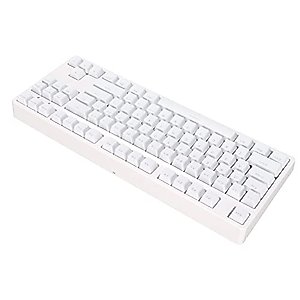 Wired Keyboard, Fashion Appearance 20 LED White Light Effects Mechanical Keyboard Ergonomic Design for Work for Home Gaming for Office(White)