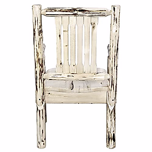 Montana Woodworks Montana Collection Captain's Chair with Ergonomic Wooden Seat, Ready to Finish