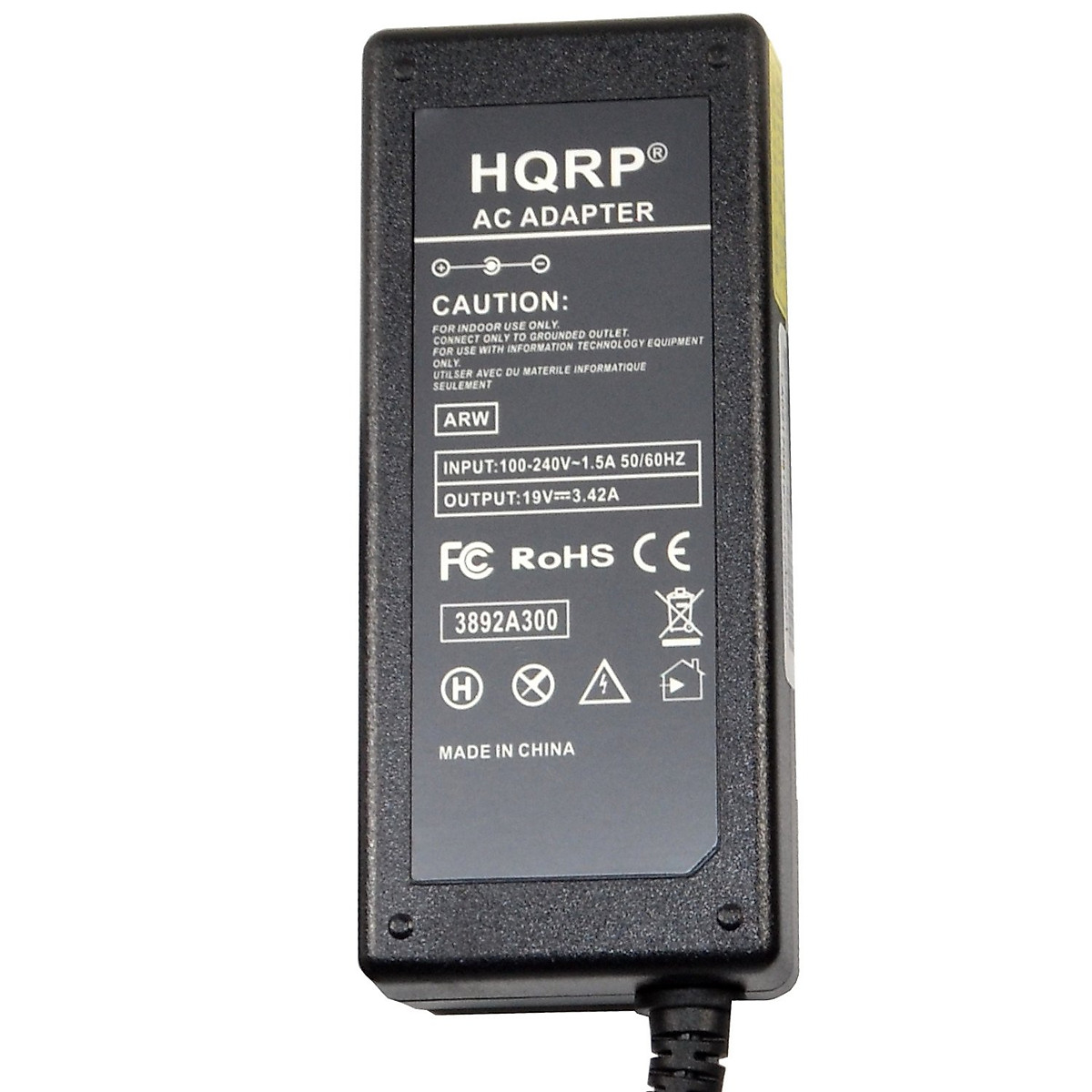 HQRP 19V AC Adapter Compatible with LG LCAP21 LCAP26-A LCAP21B EAY62648702 Monitor LED LCD HDTV TV Power Supply Cord Adaptor + Euro Plug Adapter