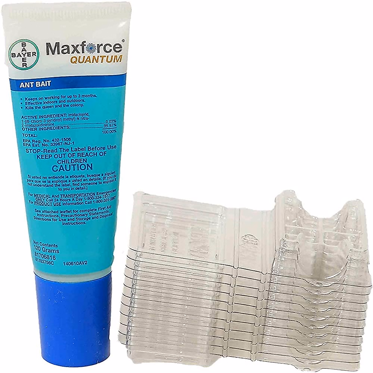 Bayer - Maxforce Quantum 0.03% Imidacloprid Ant Control Liquid Bait with 10 Stations, case of 6