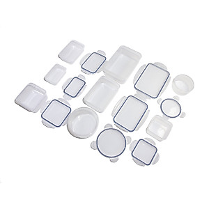 Plastic Food Storage Containers with Lids for use in Freezer Safe Food Storage Container Set and Large Food Storage Containers with Lids (16 piece Food Containers)